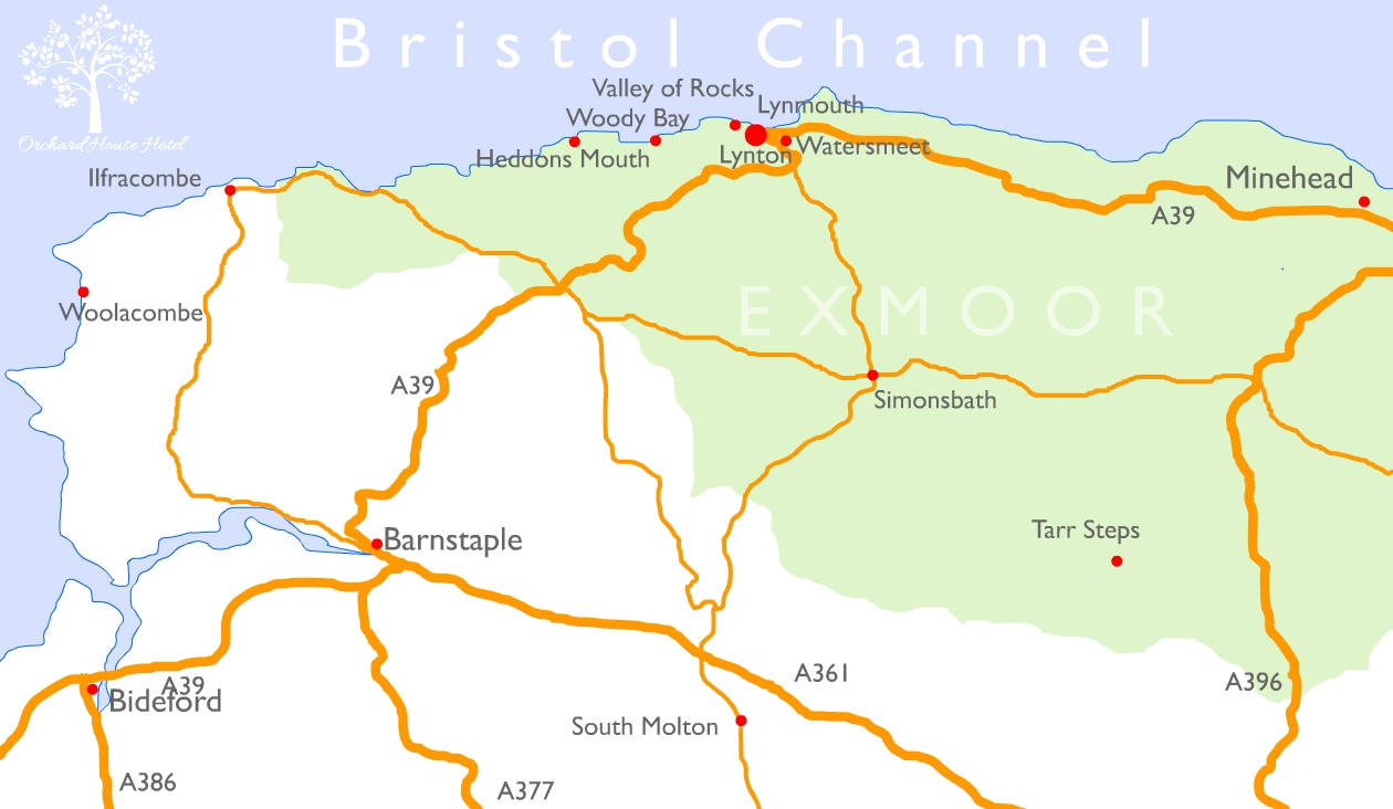 Location - Orchard House Hotel Lynmouth